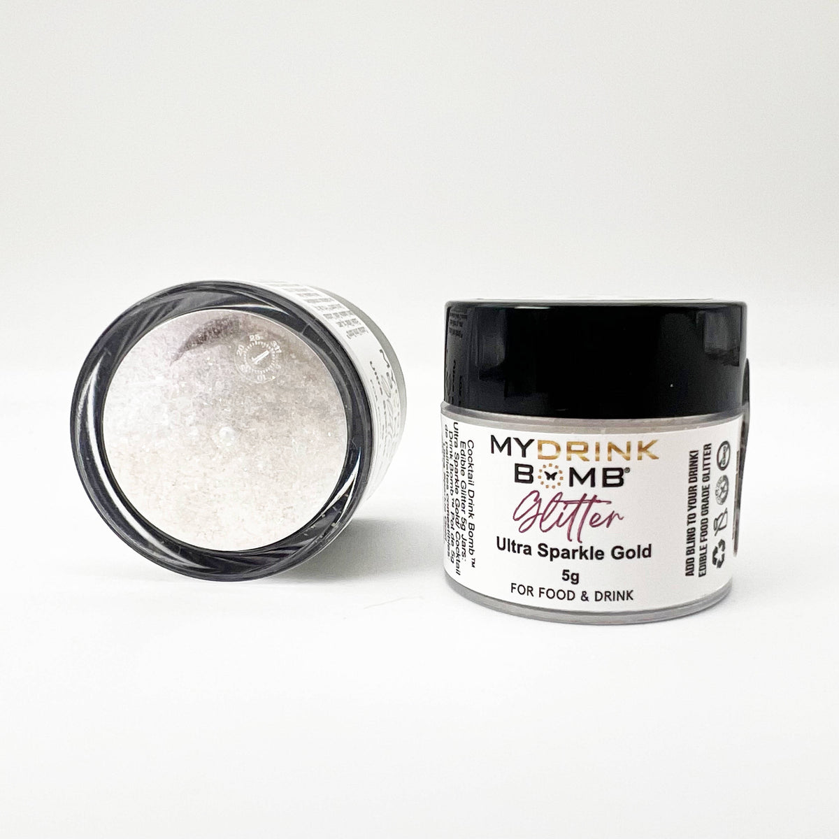 Edible Drink Glitter: Ultra Sparkle Gold - Pretty Gold Sparkly Bridal ...