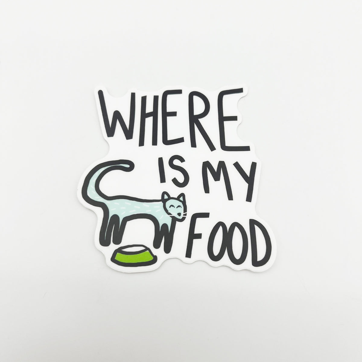 Cat Food Sticker | Fun Cat Lover Decal Waterbottle Laptop at Home ...