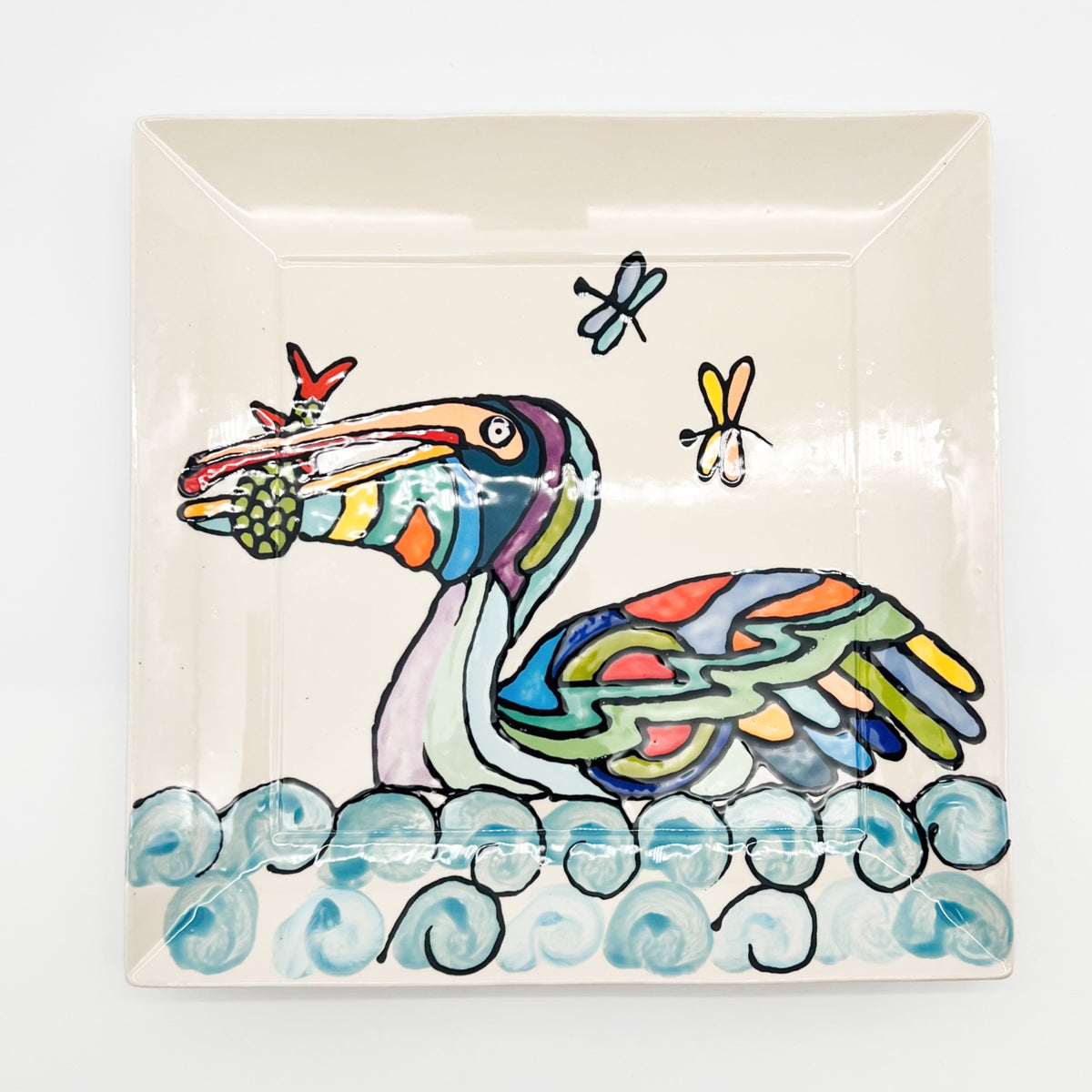 Pelican Square Platter - Colorful + Unique Southern Coastal Serveware ...