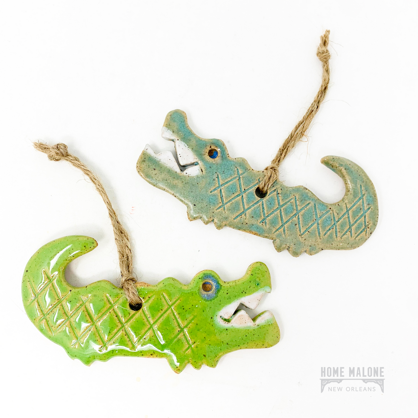 Ceramic Alligator Ornament - Cute Unique Pastel Gator Holiday ...
