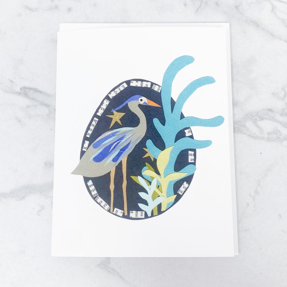 Heron Card | Southern Made Elegant Marshland Greeting Card Stationery ...