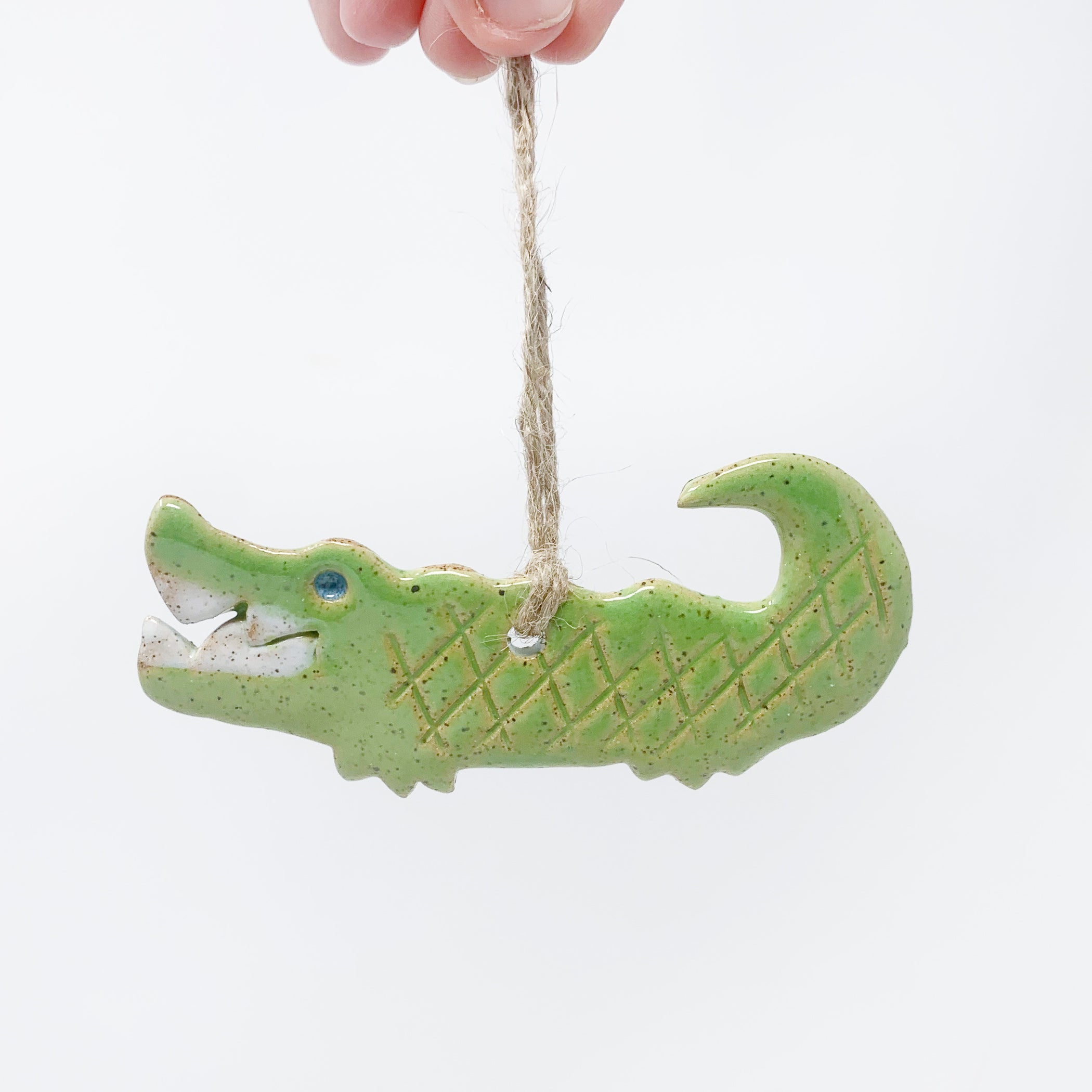 Ceramic Alligator Ornament - Cute Unique Pastel Gator Holiday ...