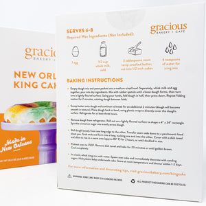 Gracious Bakery King Cake Kit | Mardi Gras Carnival Cake Mixes at Home ...