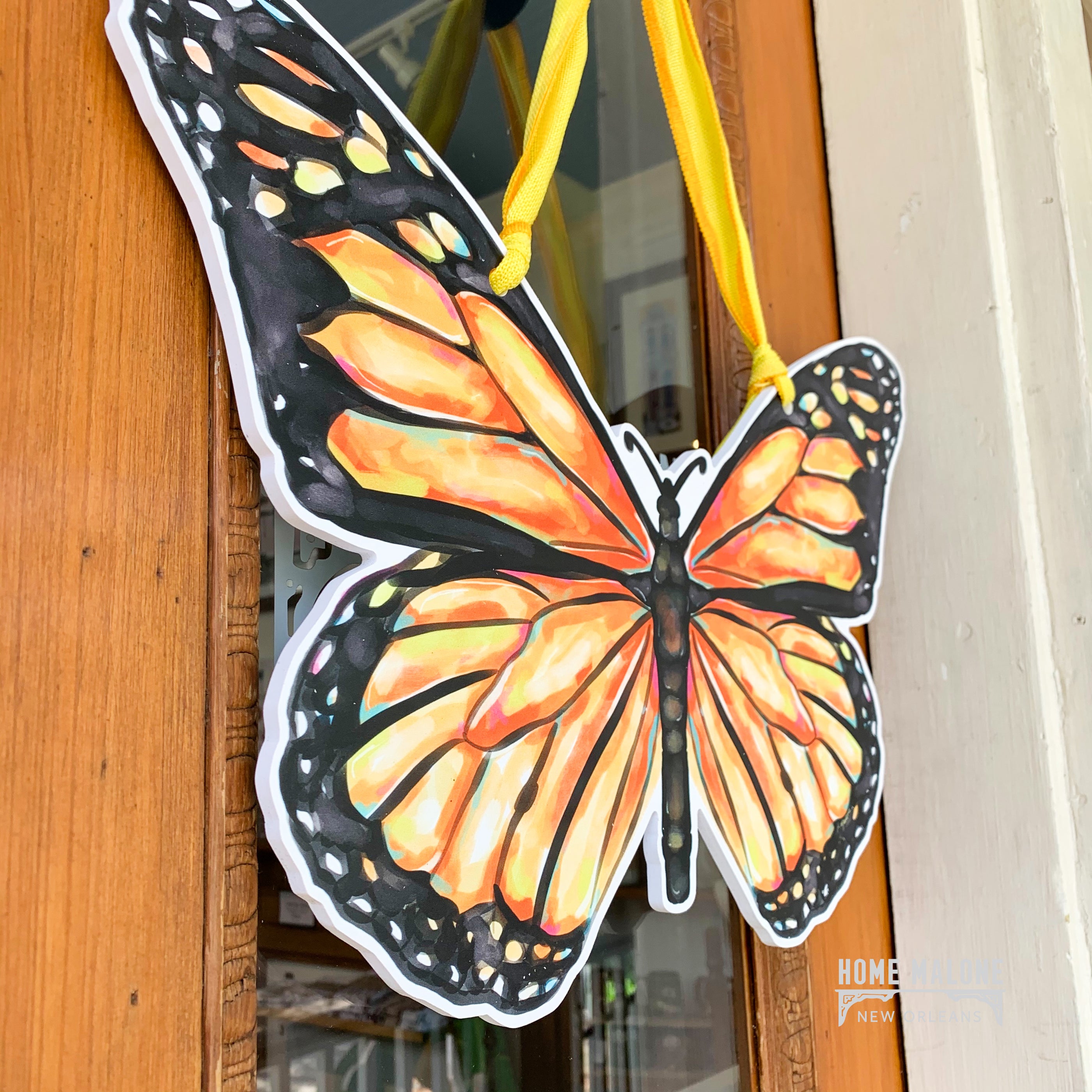 Monarch Butterfly Door Hanger Pretty Spring Door Decor In New Orleans ...