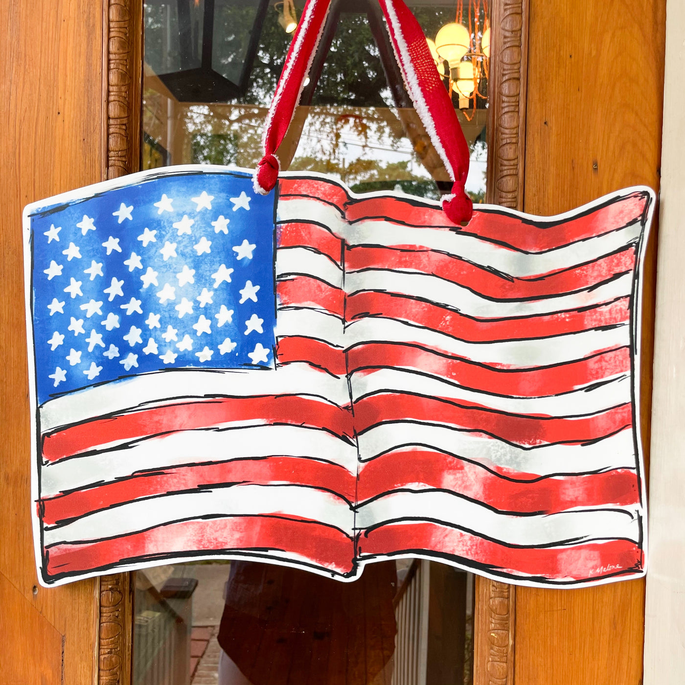 USA American Flag Door Hanger - Made in New Orleans - Local Art Store ...